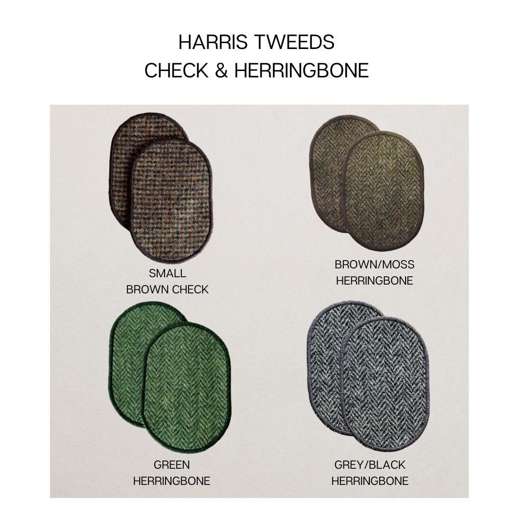 Harris Tweed Elbow Patches: Handwoven Wool Repair Patches - Etsy UK