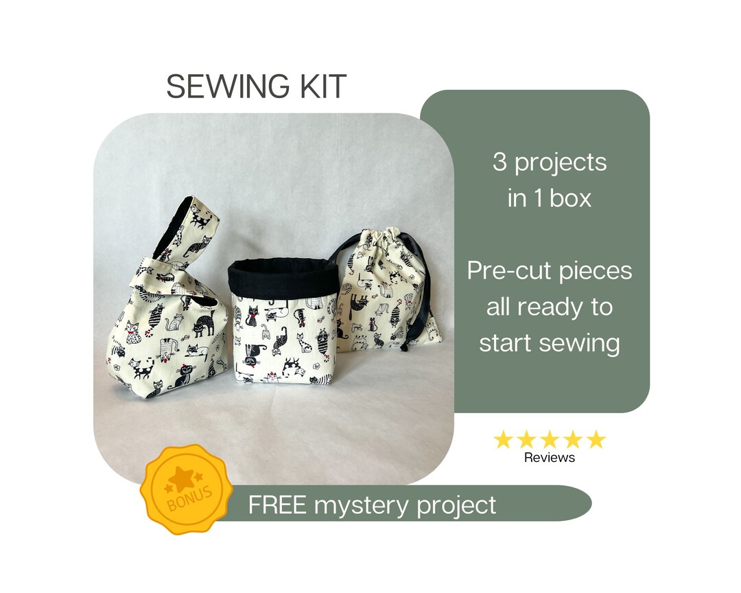 Sewing Project Easy, Sewing Starter Kit, Craft Gift for Beginner ...