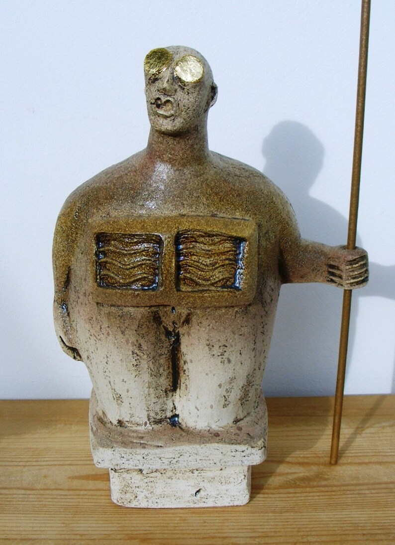 Sentinel Figure ceramic Sculpture - Etsy