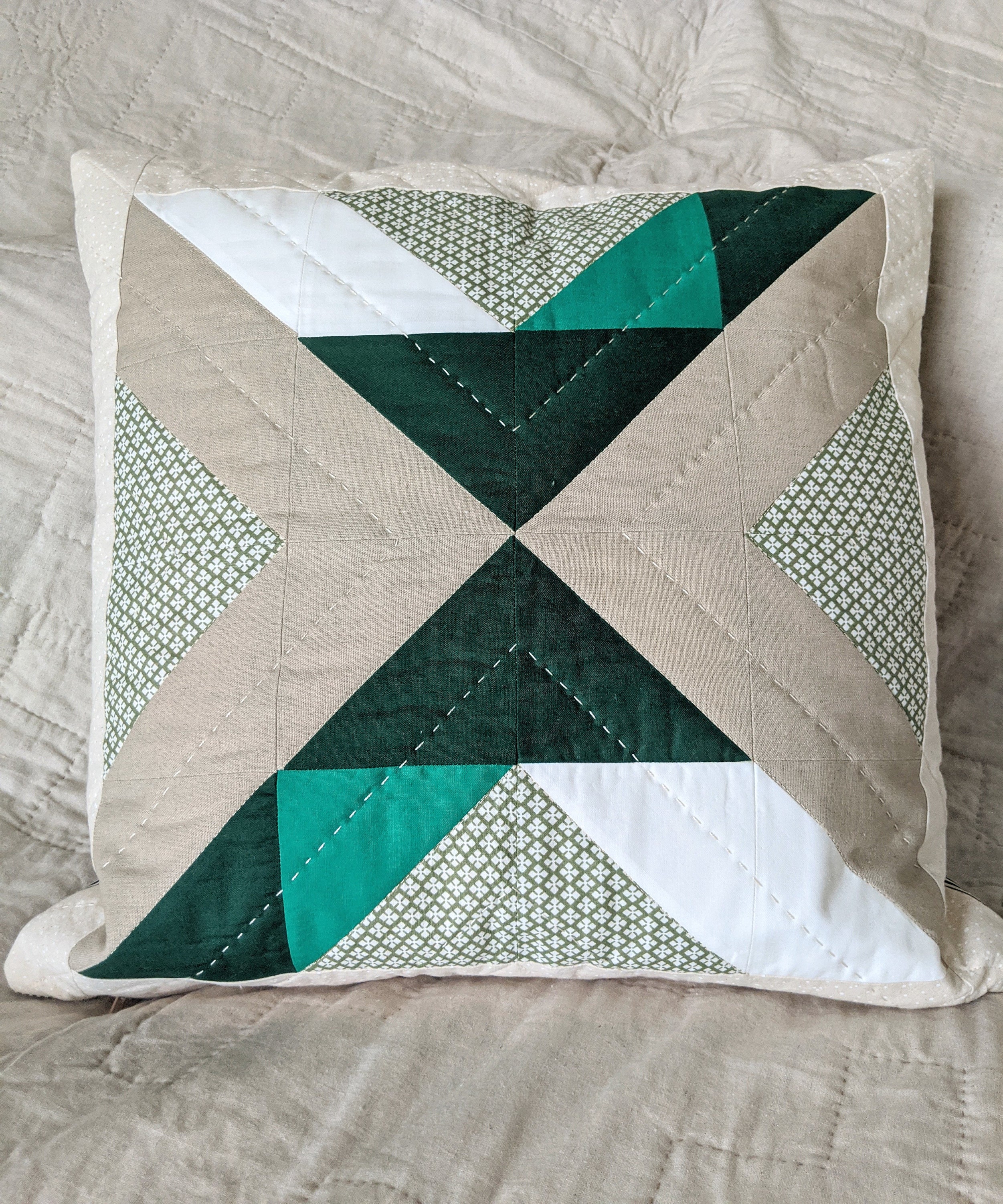 Set of 2 Handmade Patchwork Cushion Covers/ Quilted Cushion - Etsy ...