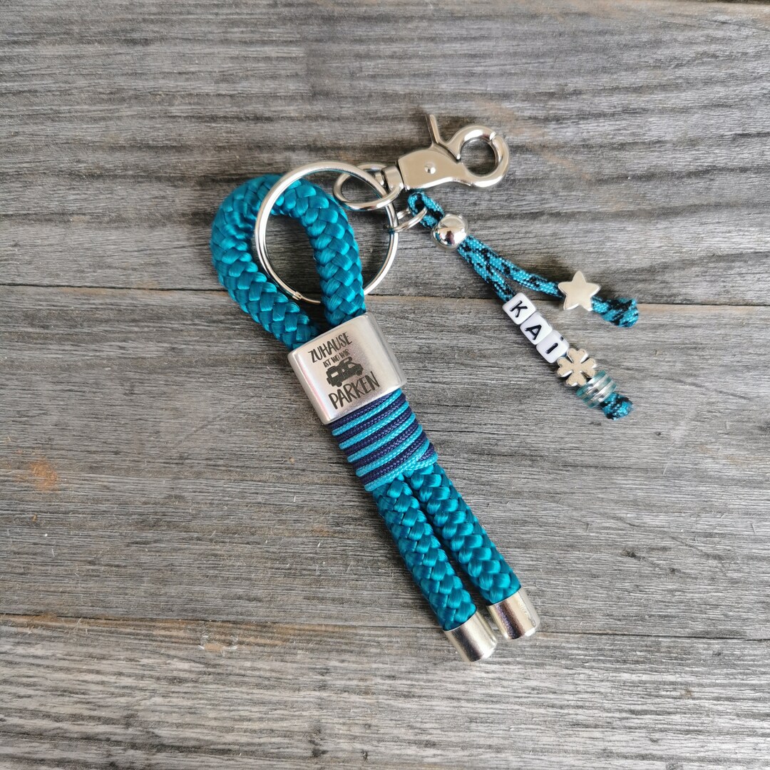 Personalized Keychain home is Where We Park Made of Rope, Sailing Rope ...