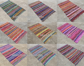 Chindi Rug Area Rag Rug Home Decor Bohemian Large Indian Carpet Floor ...