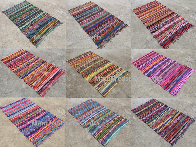 Rug Runner Chindi Rug Area Rag Rug Home Décor Bohemian Indian - Etsy
