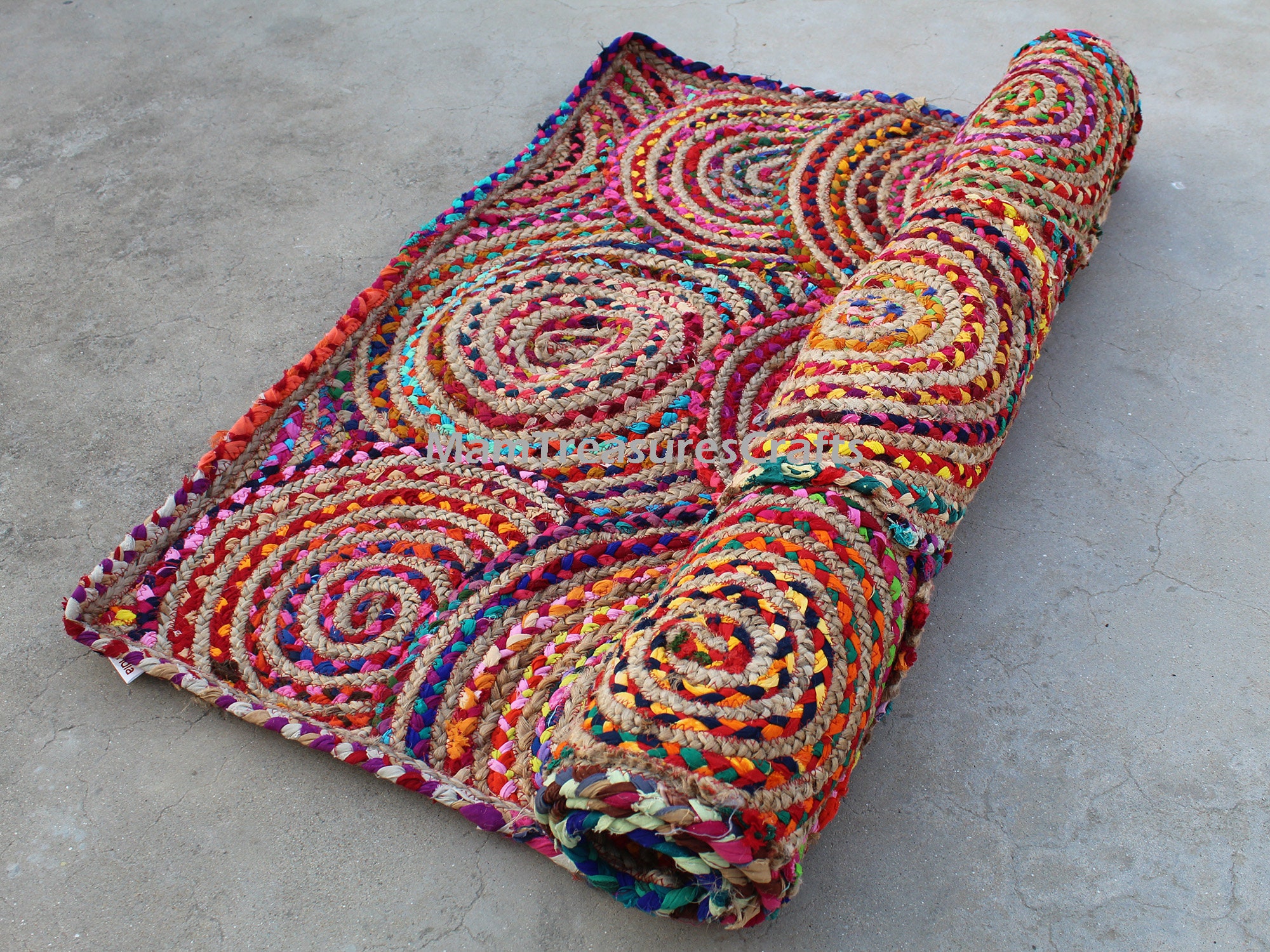 Colorful Area Rug Braided Rag Rug Floor Rug Handmade Rugs Hand - Etsy