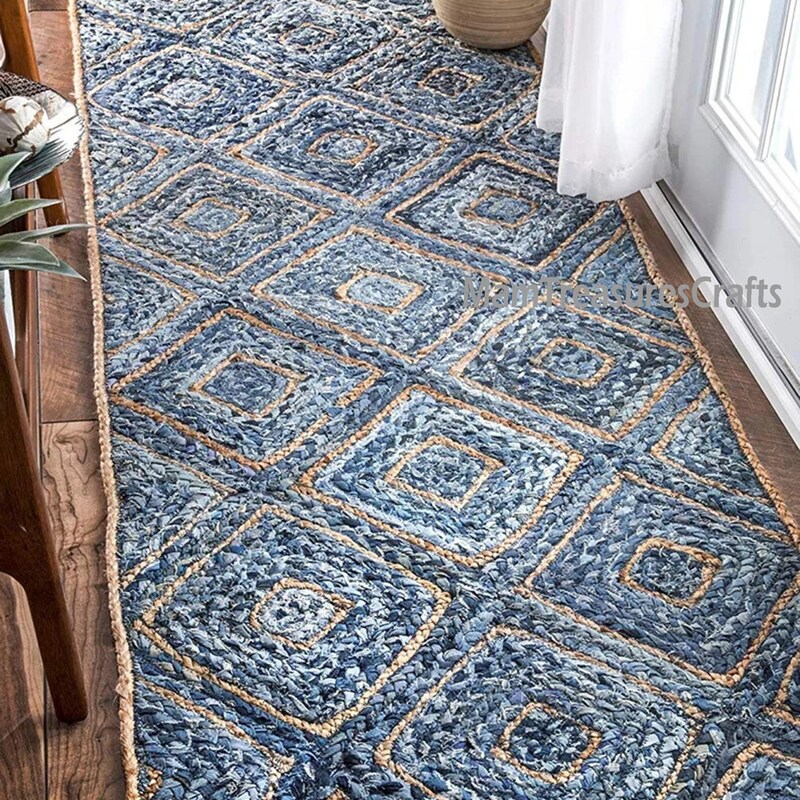 Denim Braided Rug - Etsy