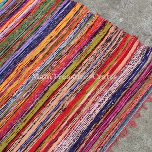 Orange Chindi Rug Area Home Decor Floor Decor Rag Living Room Rug ...