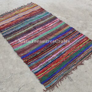 Chindi Rug Area Rag Rug Home Decor Bohemian Large Indian Carpet Floor ...