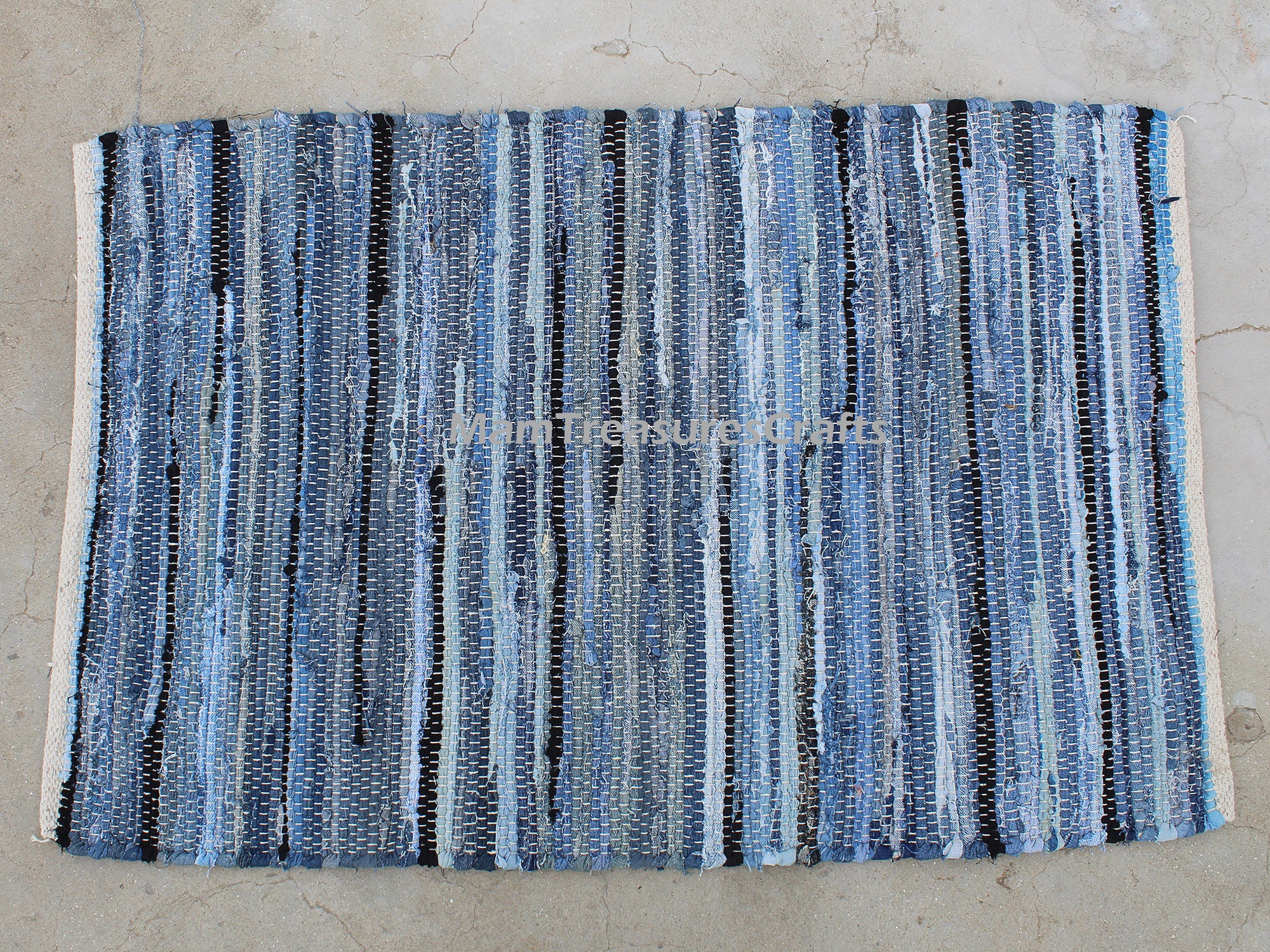 Chindi Rug Area Rag Rug Home Decor Denim Chindi Rug Rag - Etsy