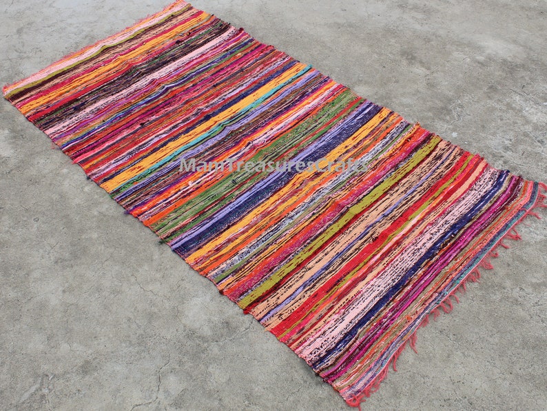 Rug Runner Chindi Rug Area Rag Rug Home Décor Bohemian Indian - Etsy