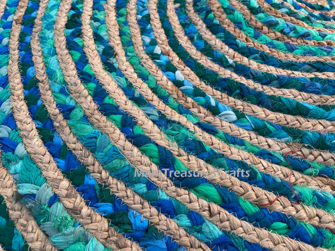 Colorful Braided Rug Bohemian Décor Indian Handmade Braided - Etsy