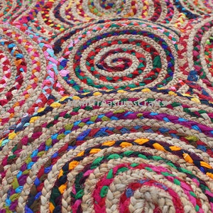 2X3 Foot Rug Colorful Area Rug Braided Rag Rug Floor Rug Handmade Rugs ...