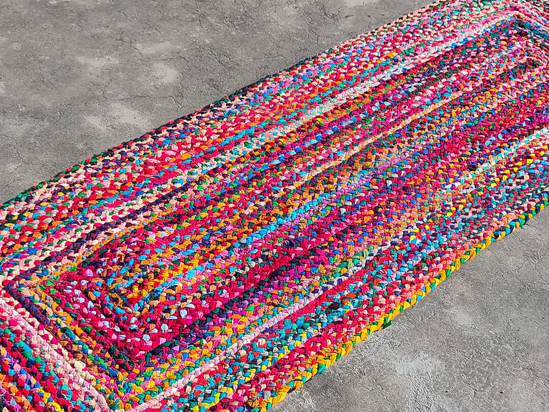 Braided Indian Rug Runner Floor Rug Indian Rag Rug Indian Handmade ...