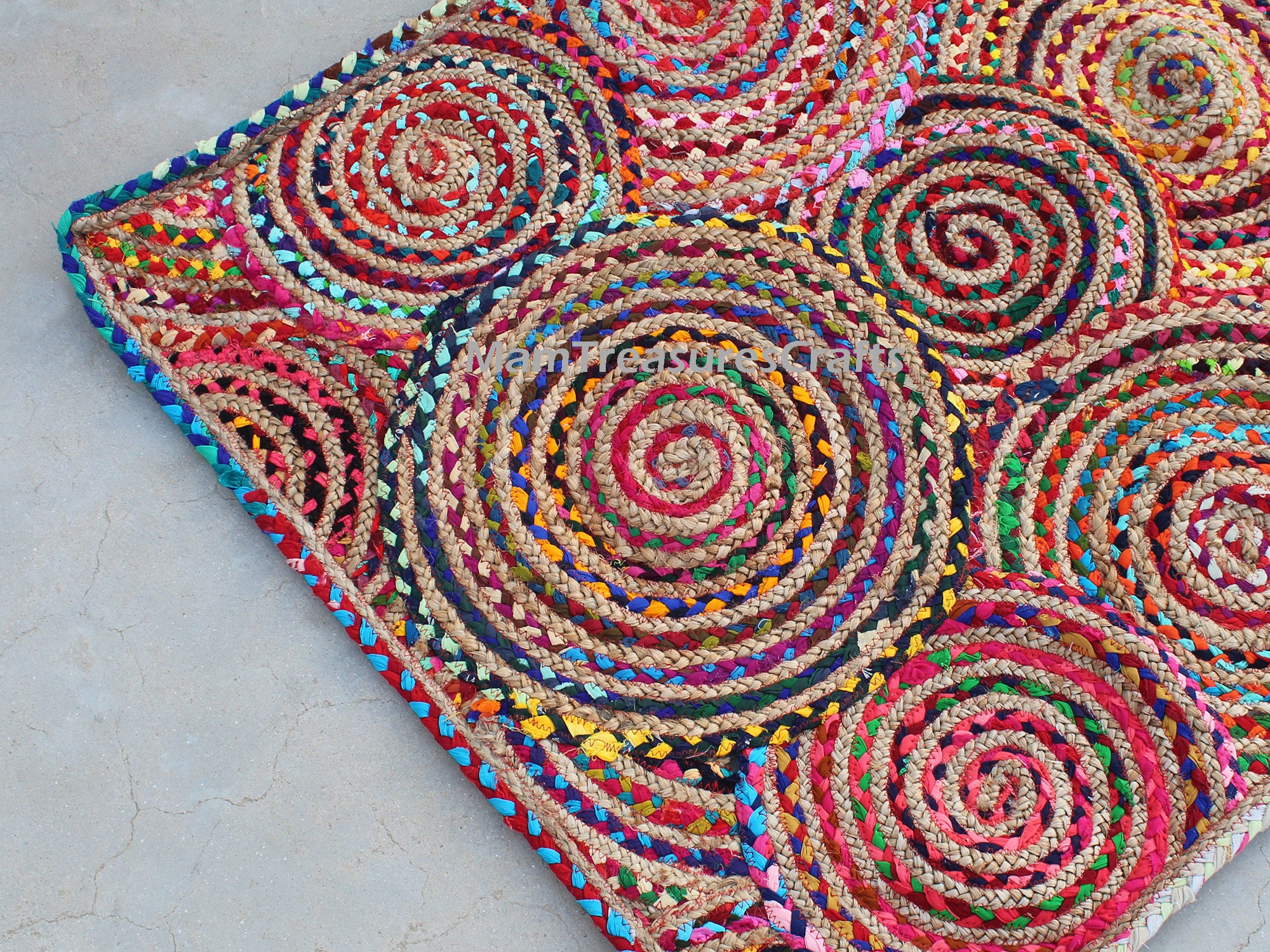 Colorful Area Rug Braided Rag Rug Floor Rug Handmade Rugs Hand - Etsy