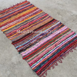 Chindi Rug Area Rag Rug Home Decor Bohemian Large Indian Carpet Floor ...