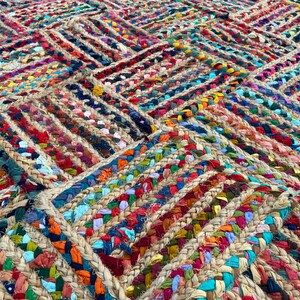 Large Patchwork Handmade Rug Colorful Chindi Indian Rug Indian Handmade ...