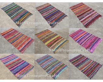 Chindi Rug Area Rag Rug Home Decor Bohemian Large Indian Carpet Floor ...