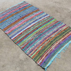 Chindi Rug Area Rag Rug Home Decor Bohemian Large Indian Carpet Floor ...