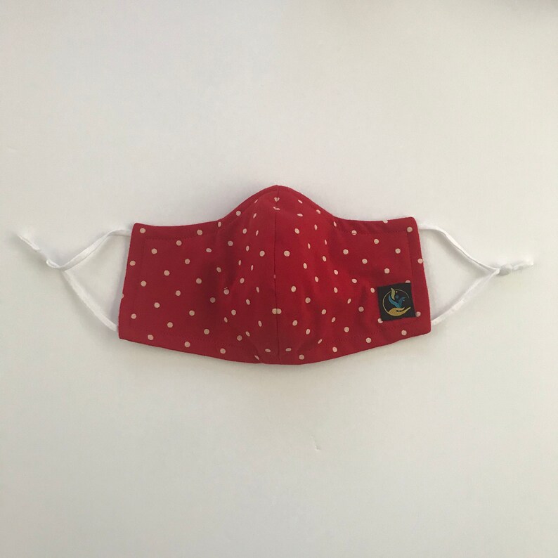 Polka Dot 3-layer Washable Contoured Face Mask With ECOMASK Filter ...