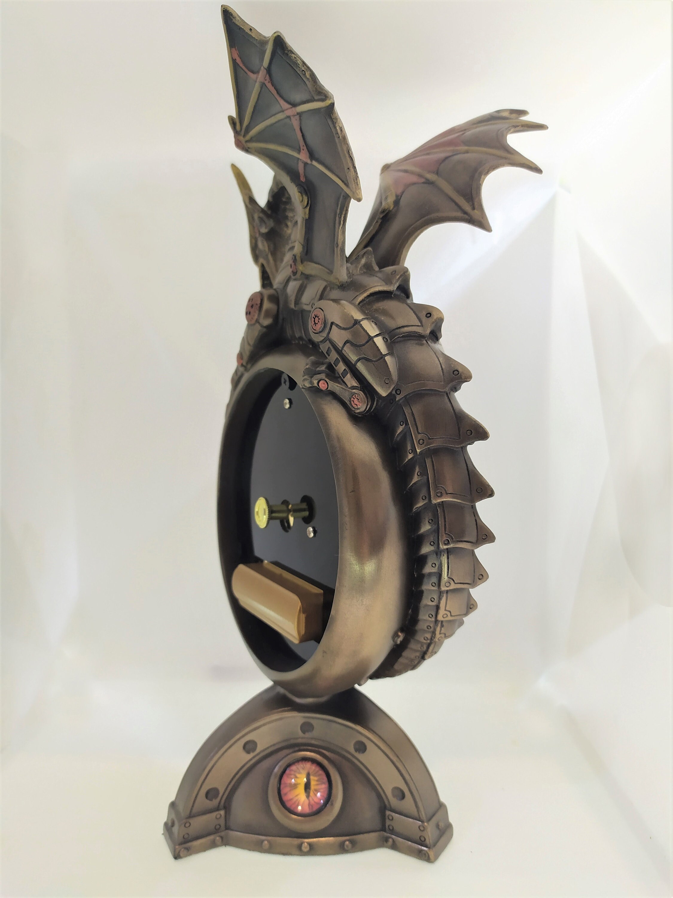 Desk clock Brass dragon clock | Etsy