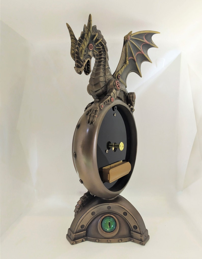 Desk Clock Brass Dragon Clock - Etsy