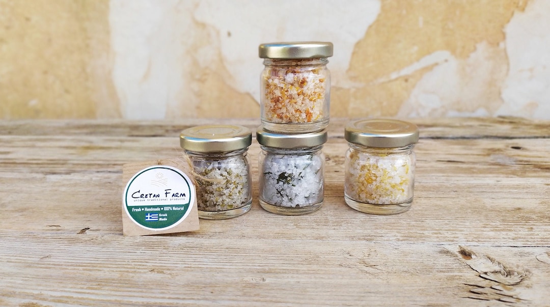 Greek Sea Salt SET, Natural Salt With Herbs - Etsy