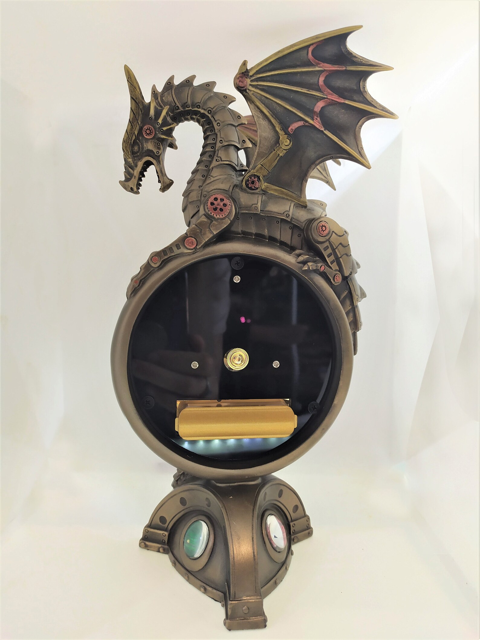 Desk Clock Brass Dragon Clock - Etsy