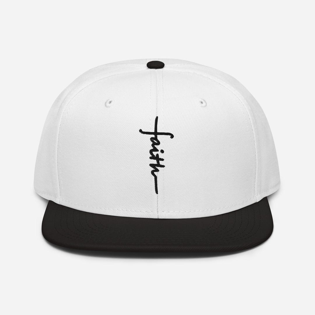 Embroidered Faith Cross Christian Snapback Hat - Modern Faith Cap - Etsy