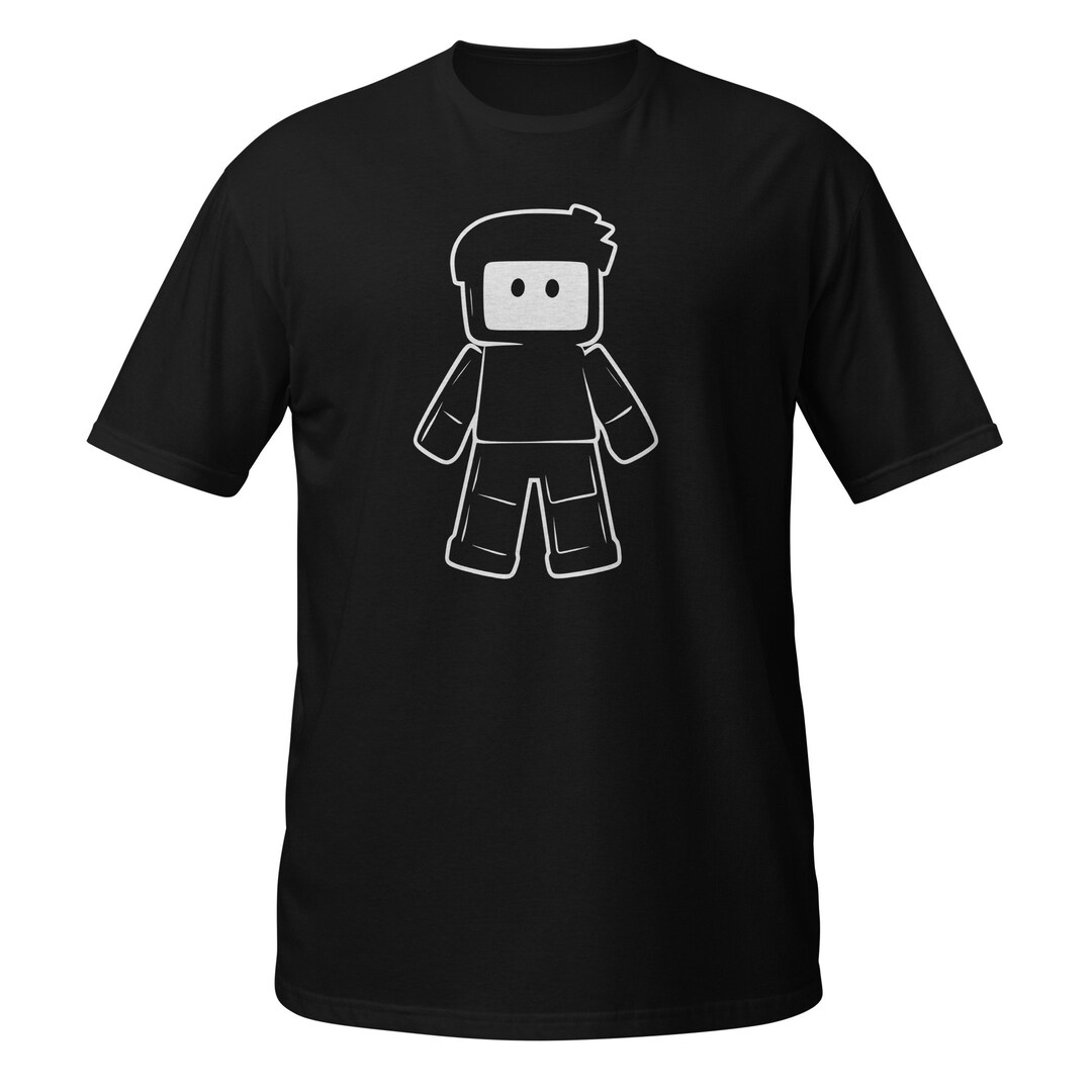 Blox Man, Block Man, Gamer, Game Character, Short-sleeve Unisex T-shirt ...
