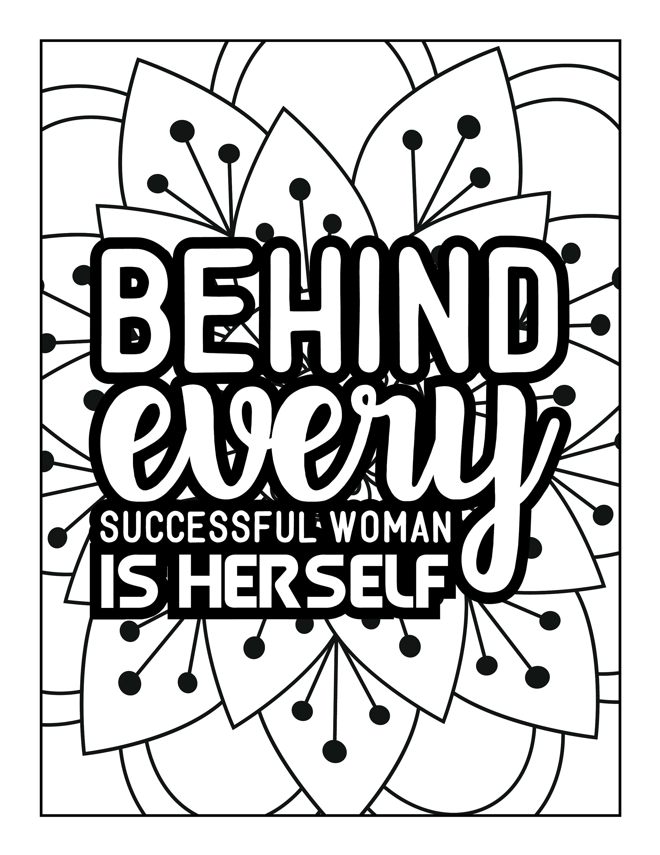 Strong Woman Coloring Book: 40 Motivational Pages (PDF Download) - Etsy