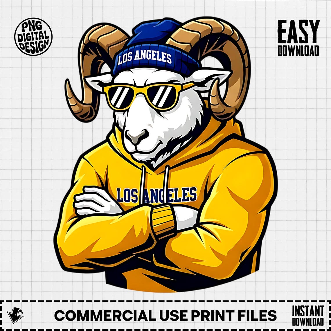 Cool Los Angeles Digital Art, Cartoon Mascot Download, Sports Fan ...