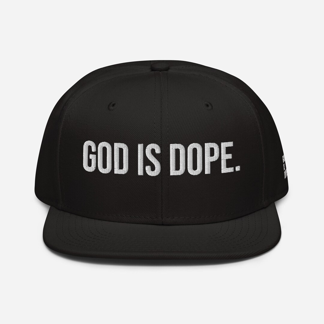 Embroidered God is Dope Snapback Hat - Etsy