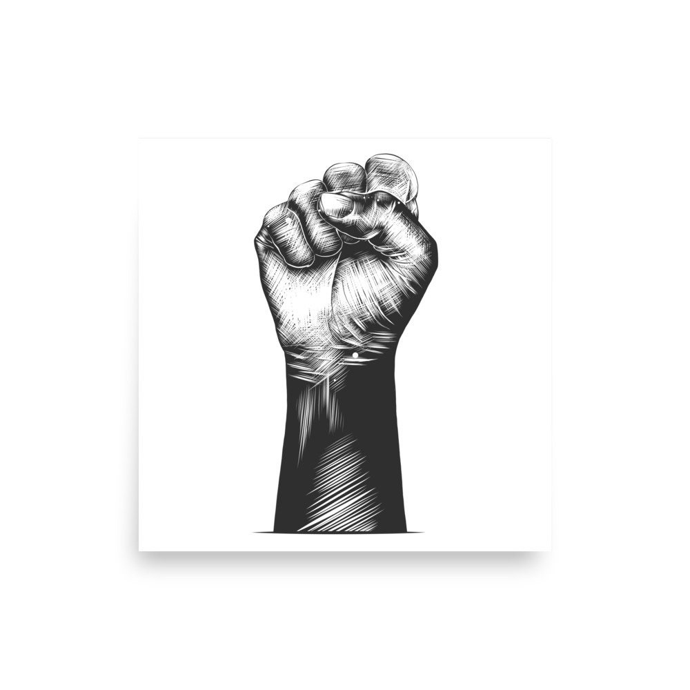 Raised Fist Poster: Black Power Symbol Art Print - Etsy