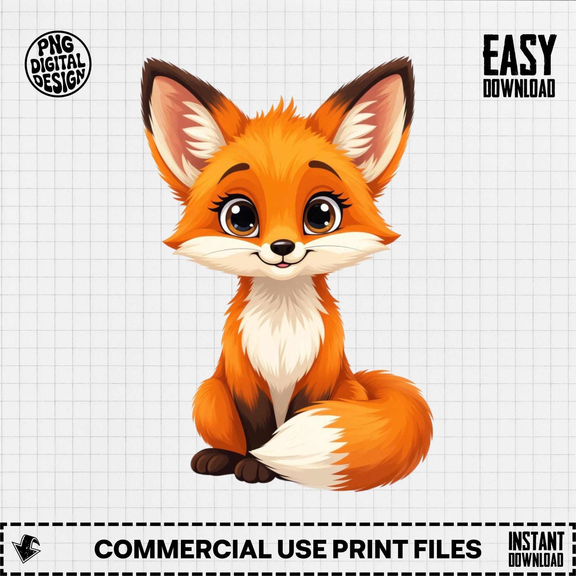 Baby Fox Clipart, Cute Baby Animal Clipart, Baby Nursery Clipart ...