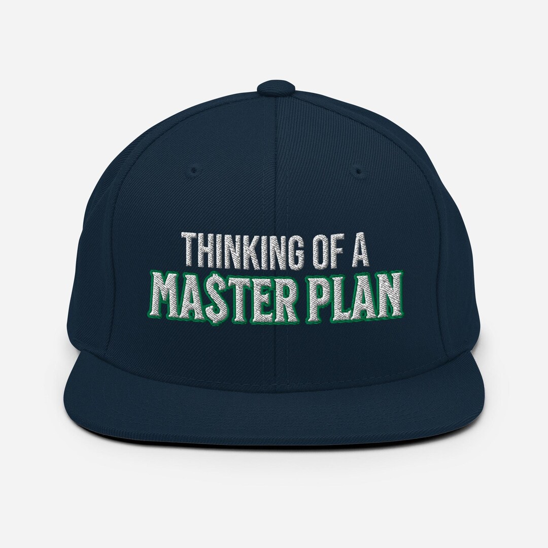 Master Plan Hat - Hip-hop Inspired Embroidered Snapback Hat - Etsy
