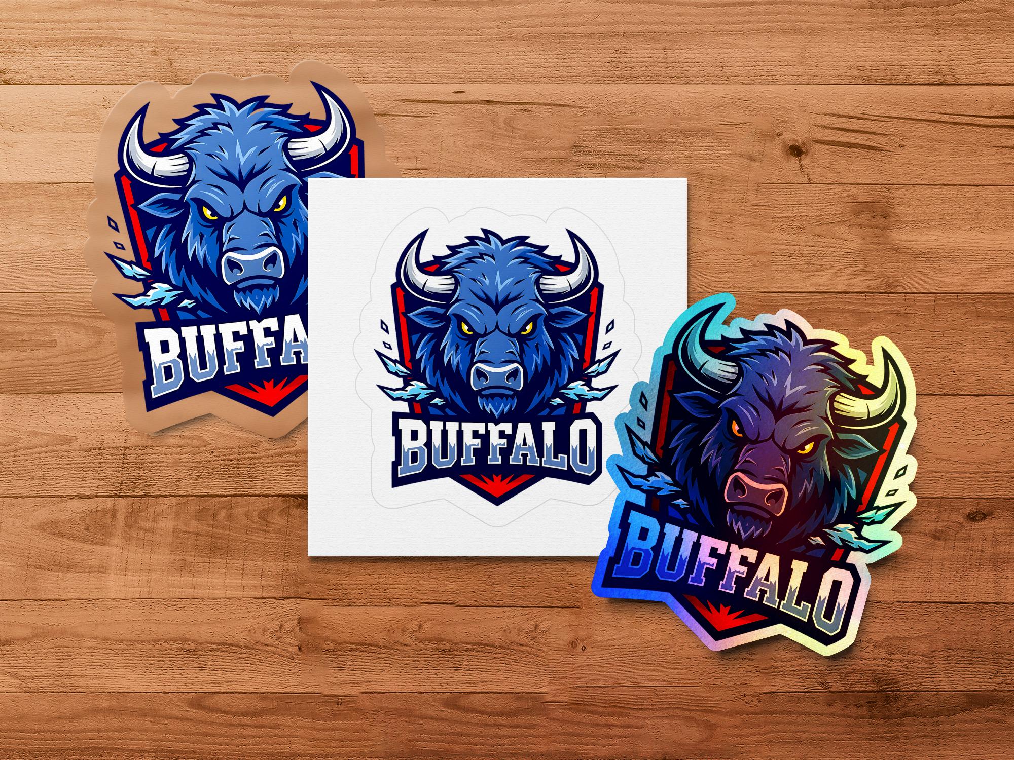 Blue Buffalo Mascot: Sports Team Logo, Animal Art (digital Download) - Etsy