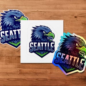 Seattle Hawk Emblem: Sport Team Logo Graphic (digital Download) - Etsy