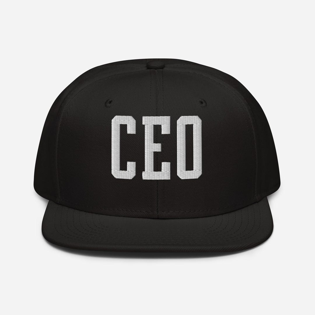 CEO Hat - Minimalist Snapback Baseball Cap - Etsy