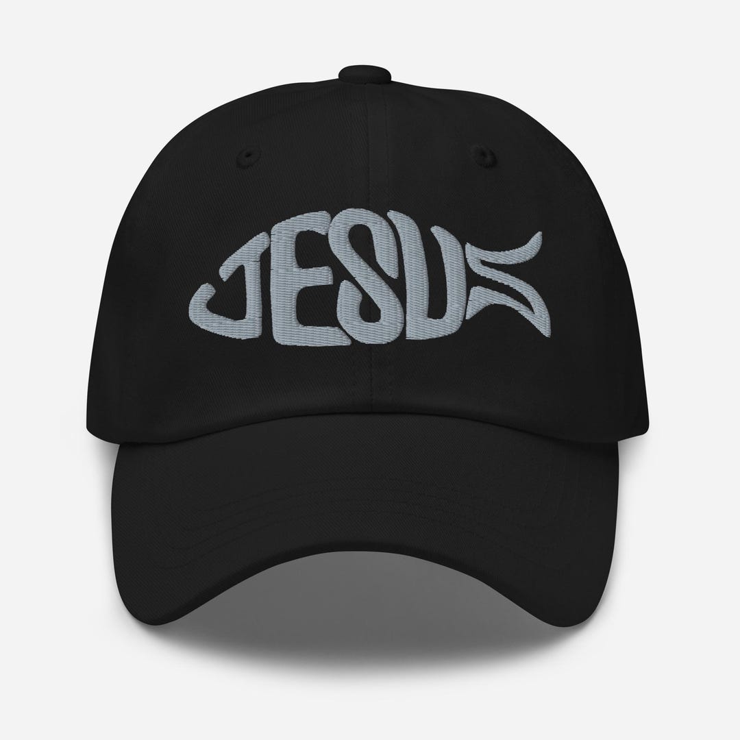 Embroidered 3d Puff, Jesus Fish, Christian, Unisex, Dad Hat - Etsy