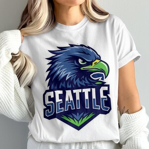 Seattle Hawk Emblem: Sport Team Logo Graphic (digital Download) - Etsy