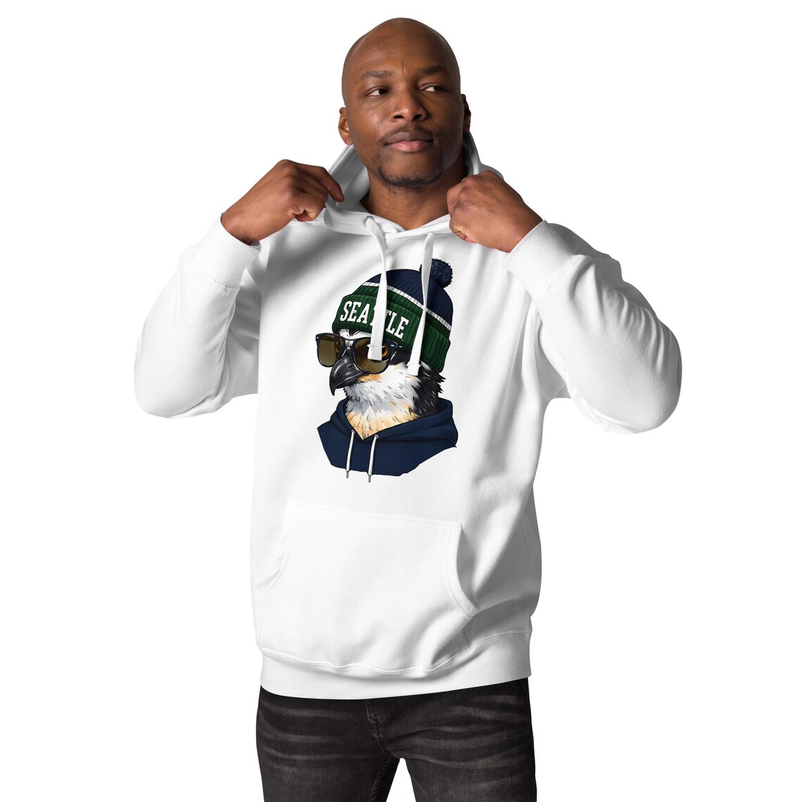 Seattle Spirit Animal Seahawk Football Fan Mascot Unisex Hoodie - Etsy