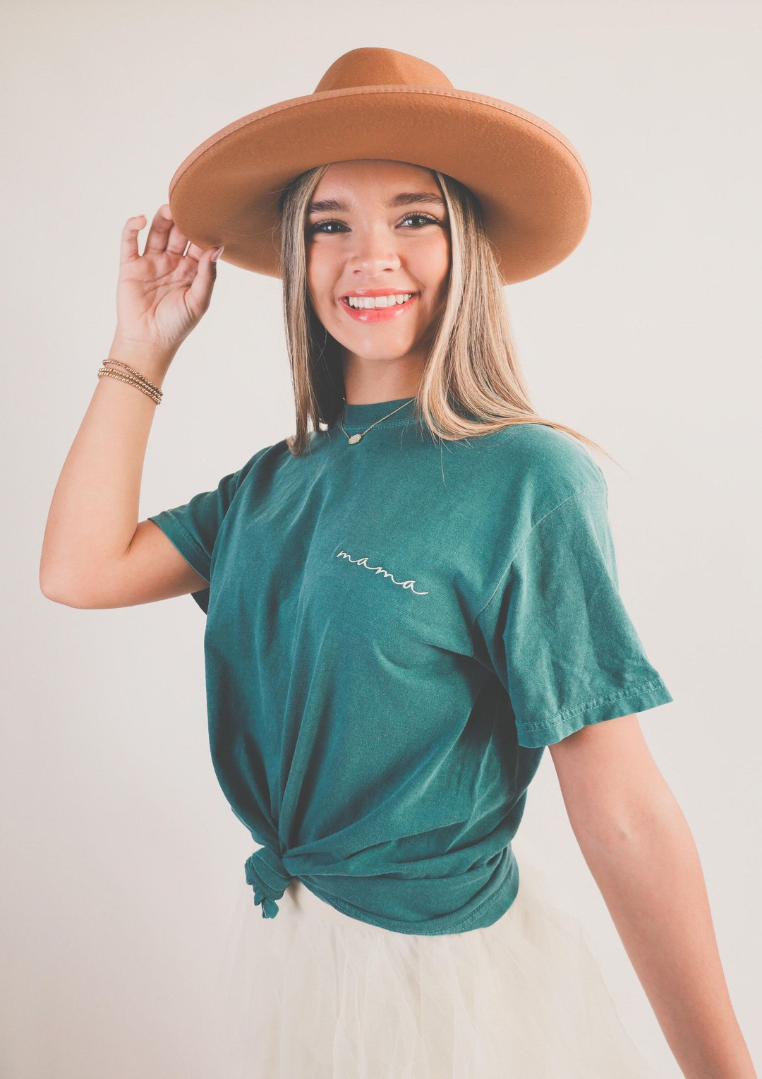 Comfort Colors Embroidered Mama Short Sleeve Shirt - Customize ...