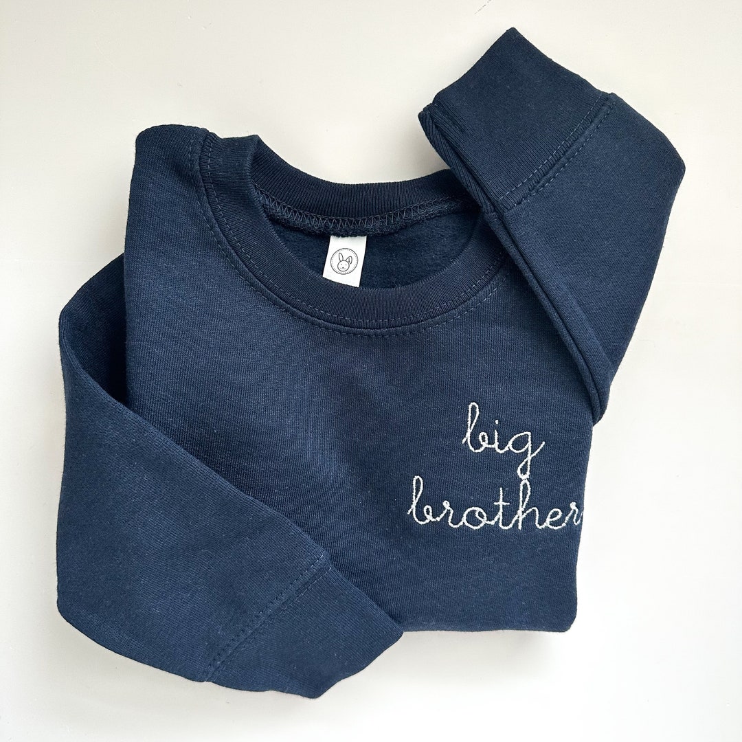 Big Sister Big Brother Crewneck Sweatshirt - Embroidery Big Bro Sweater ...