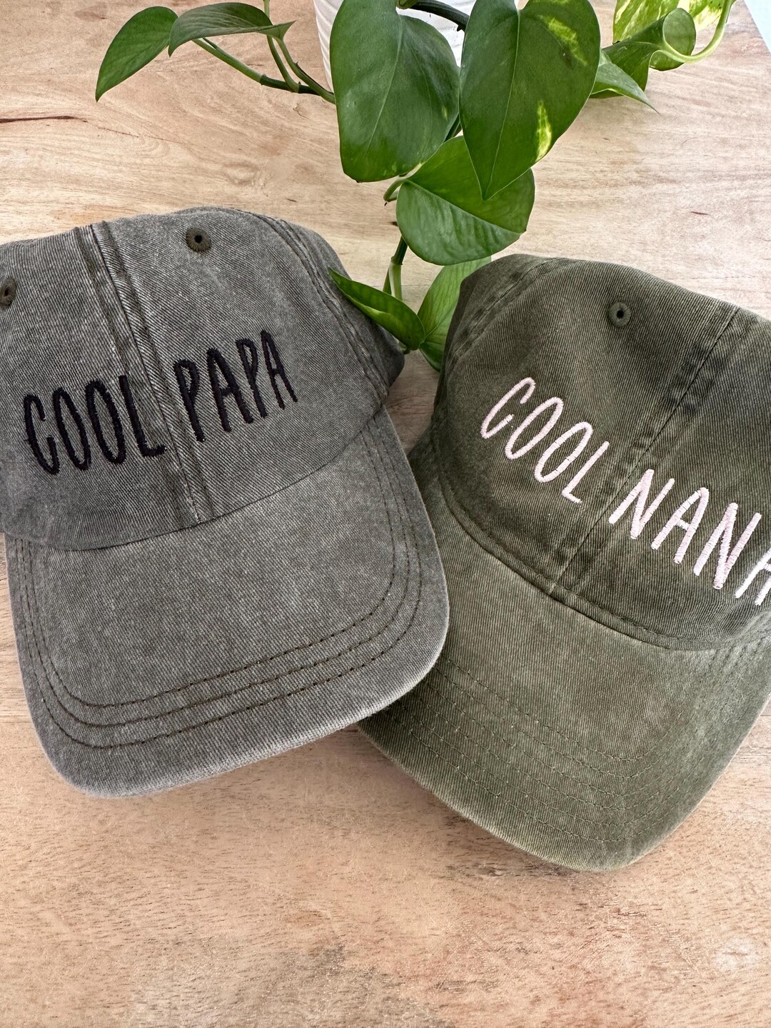 Custom Pigment Dyed Embroidered Hat - Personalized Text - Dad Hat - Cap ...