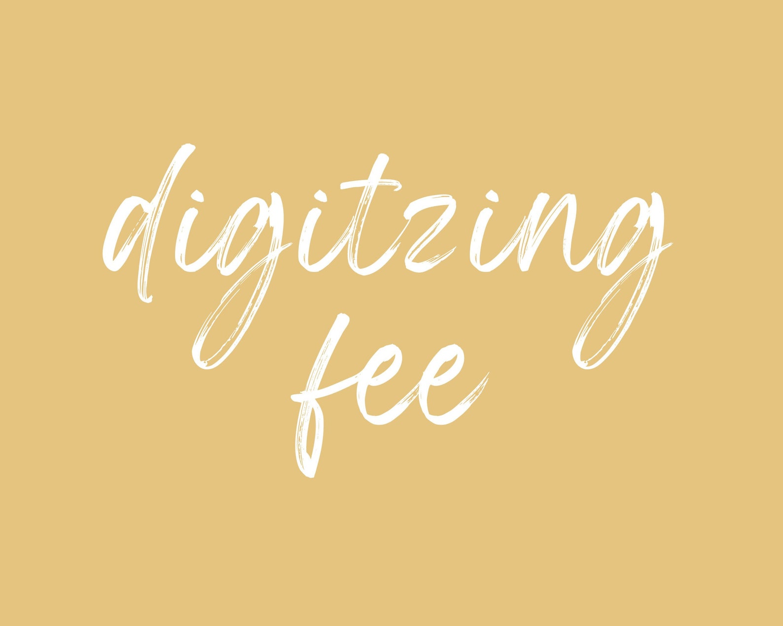 Digitizing Fee - Etsy