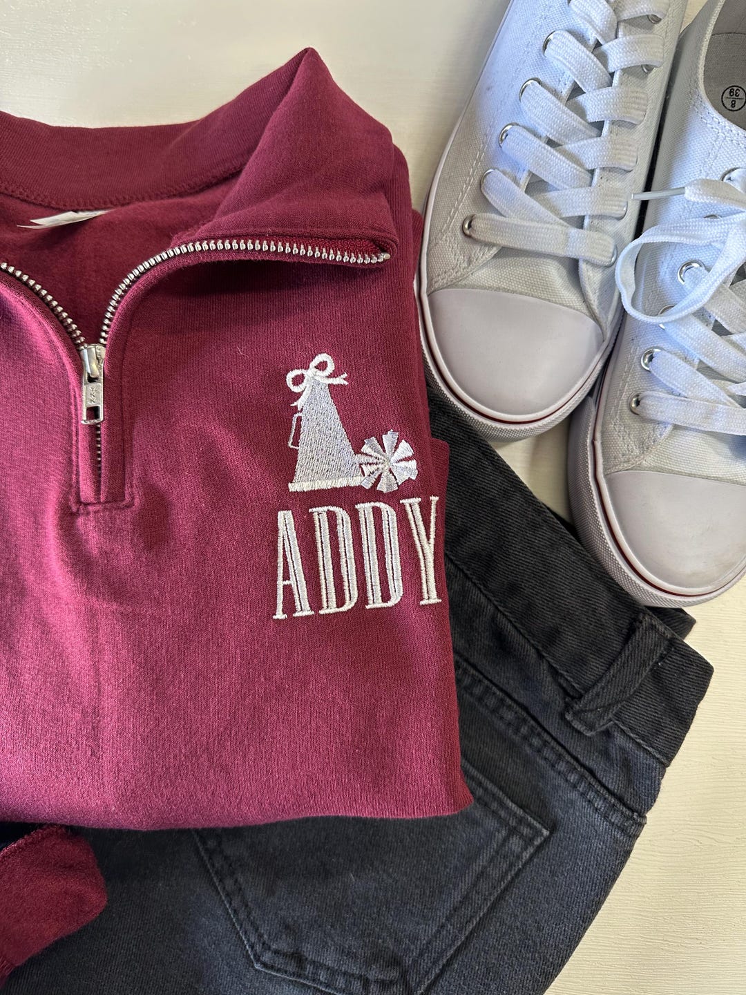 Custom Cheer Quarter Zip - Personalized School Spirit Wear Sweater ...