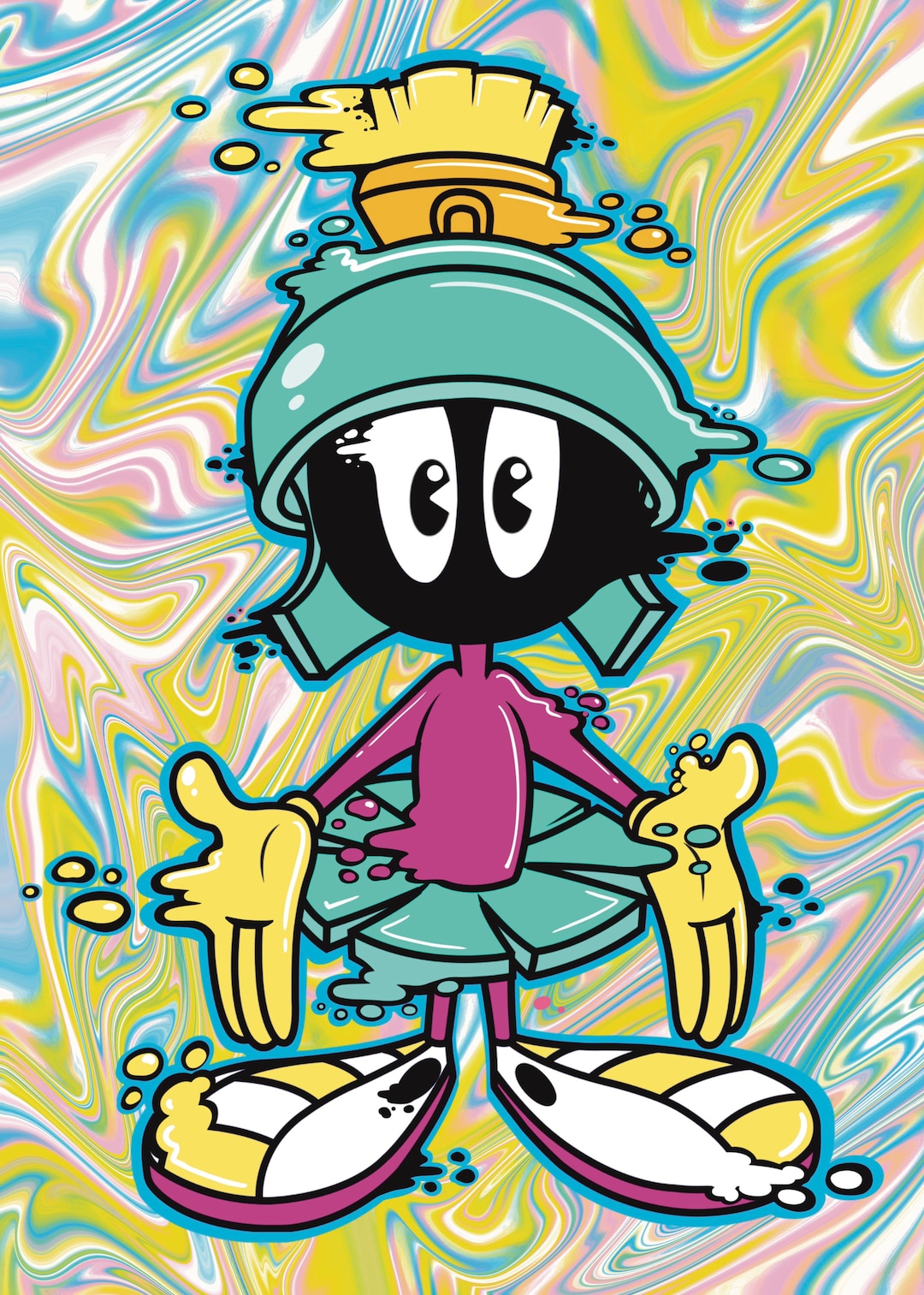Marvin on Mars A3 PRINT - Etsy