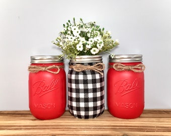 Farmhouse Decor Buffalo Plaid Decor Fixer Upper Black and - Etsy