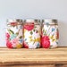 Floral Mason Jar, Spring Home Decor, Centerpiece With Flowers, Bridal ...