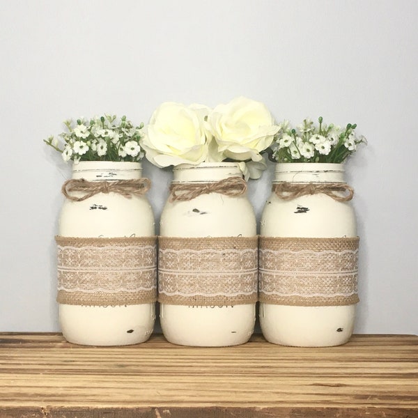 Distressed Mason Jar - Etsy