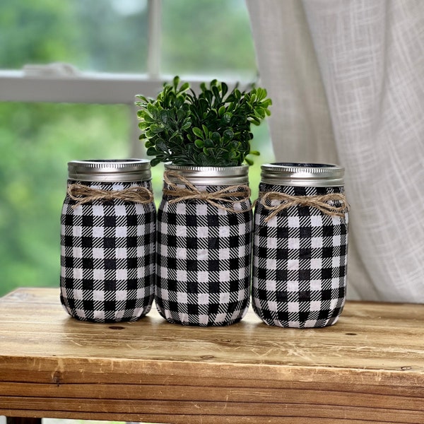 Black and White Checkered Kitchen Decor - Etsy